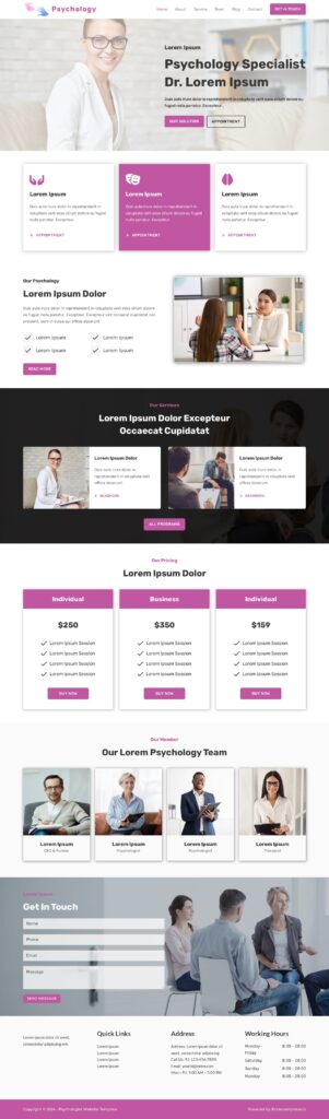 Psychologist Website Template – Psychologist Website Template By ...